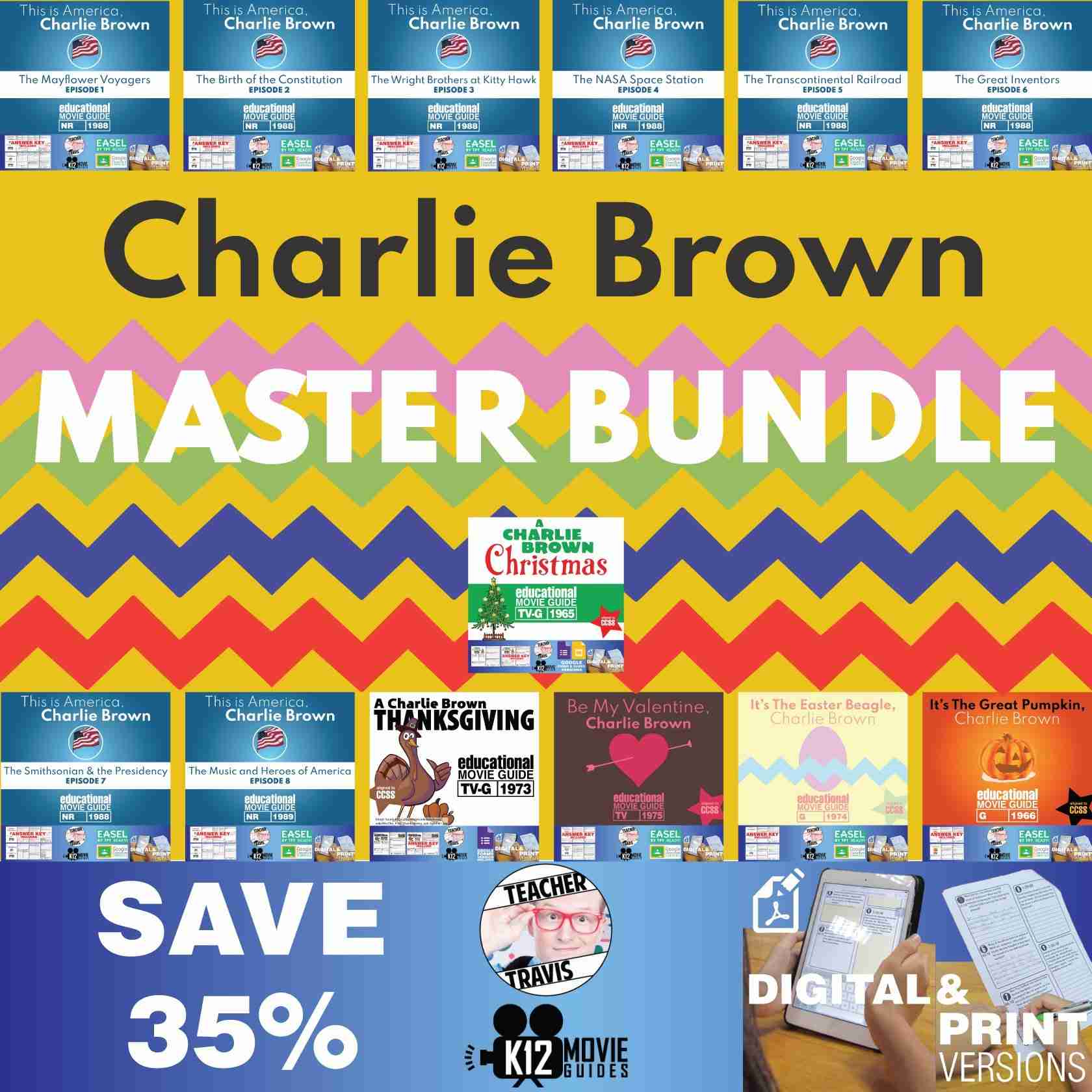 Charlie Brown Master Bundle 13 Movie Guide Collection – K12MovieGuides