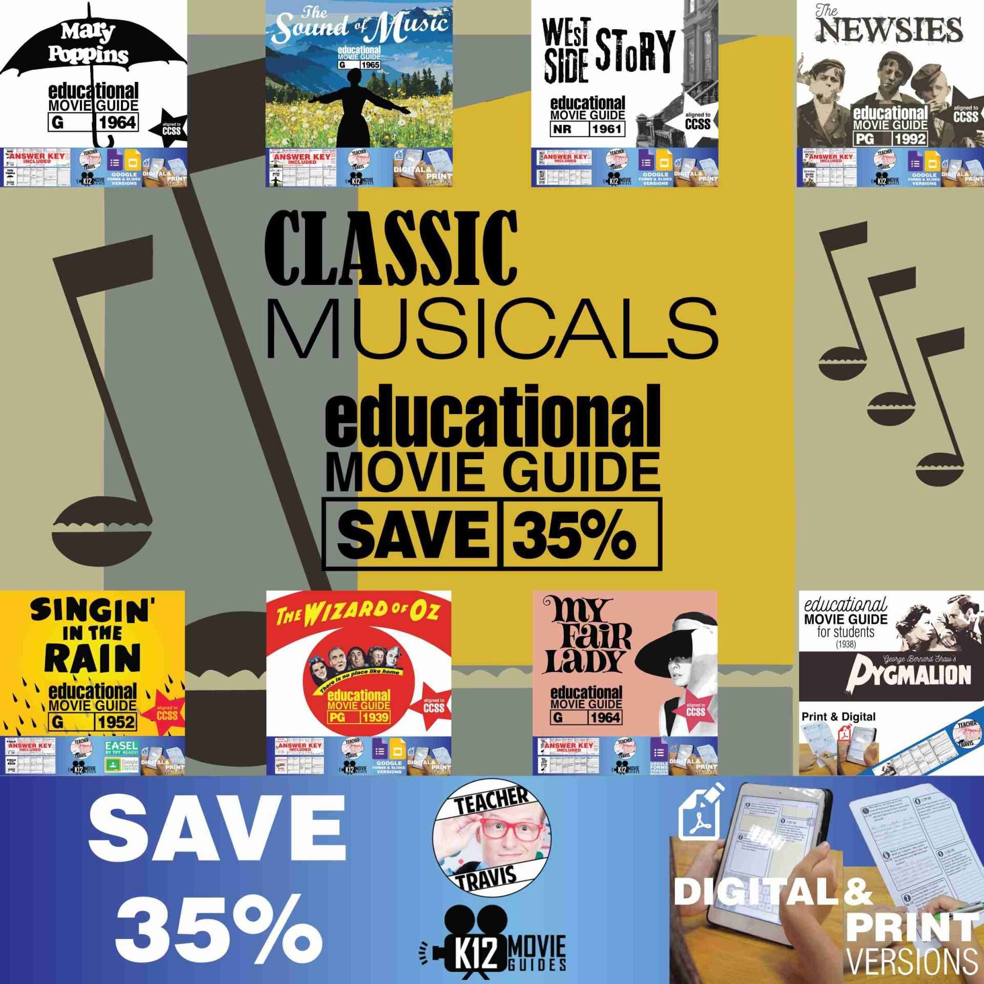 Classic Musicals Movie Guide Collection (8 Films) – K12MovieGuides