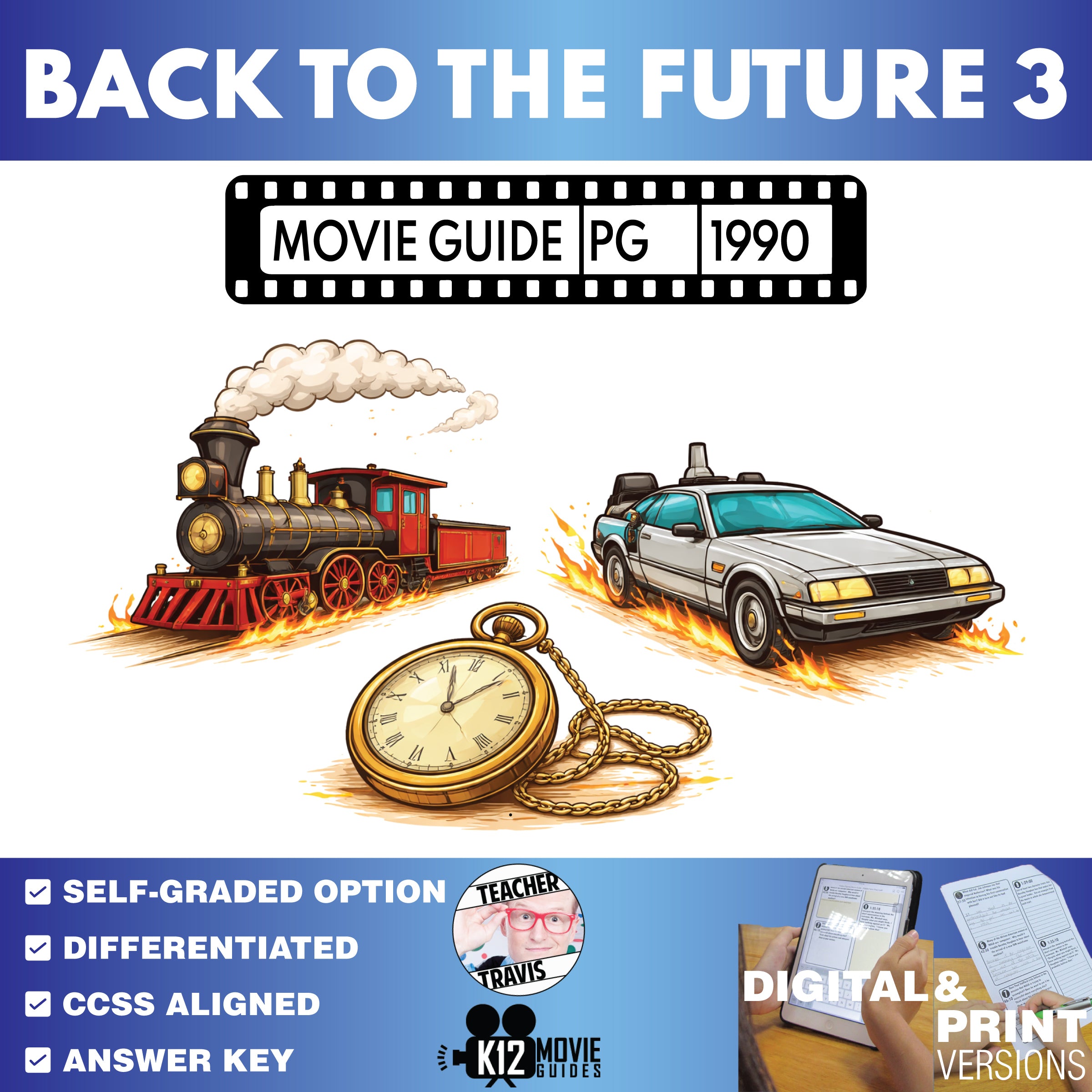 Back to the Future Part III Movie Guide Questions & Worksheet | Answer ...