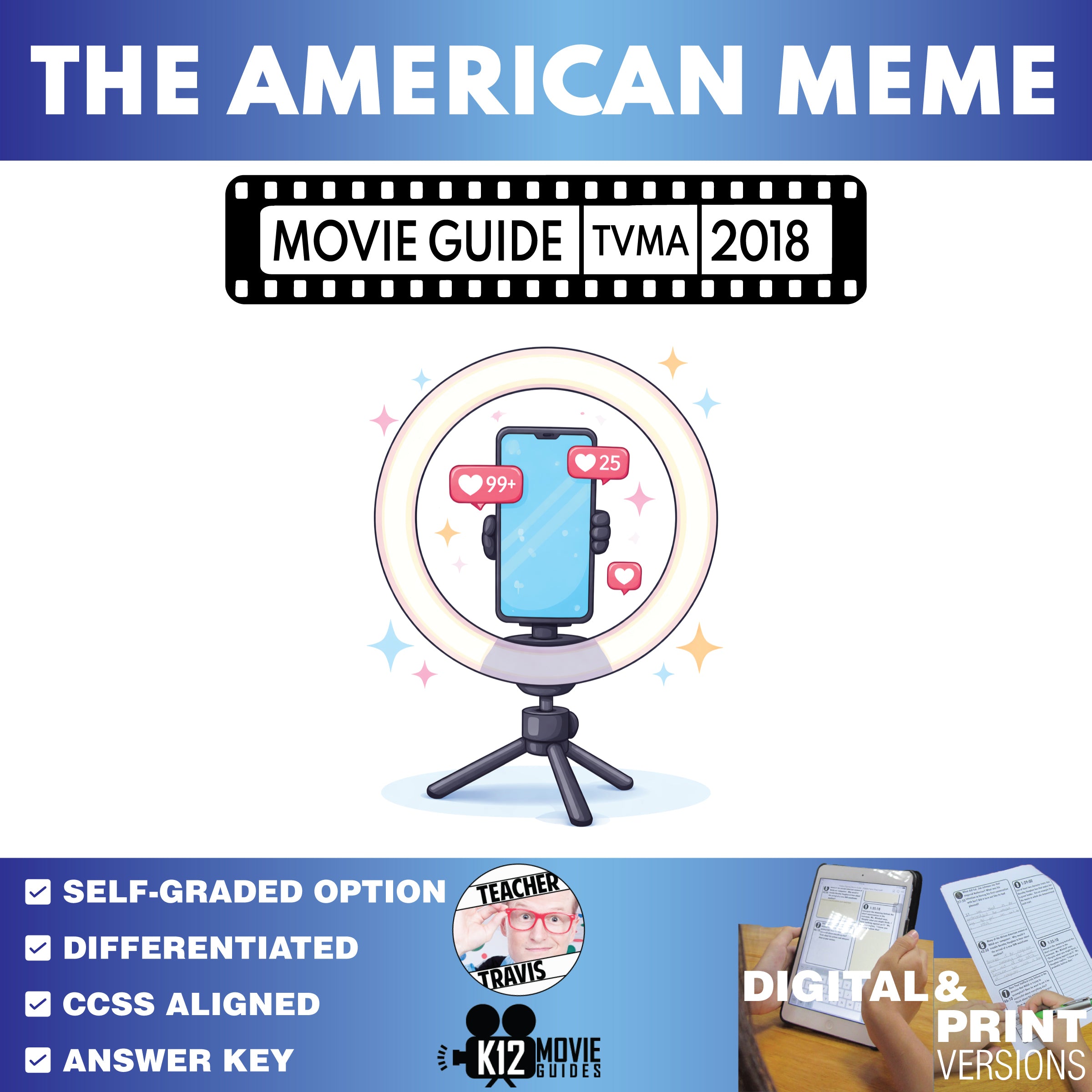 The American Meme Movie Guide Questions & Worksheet | Answer Key ...