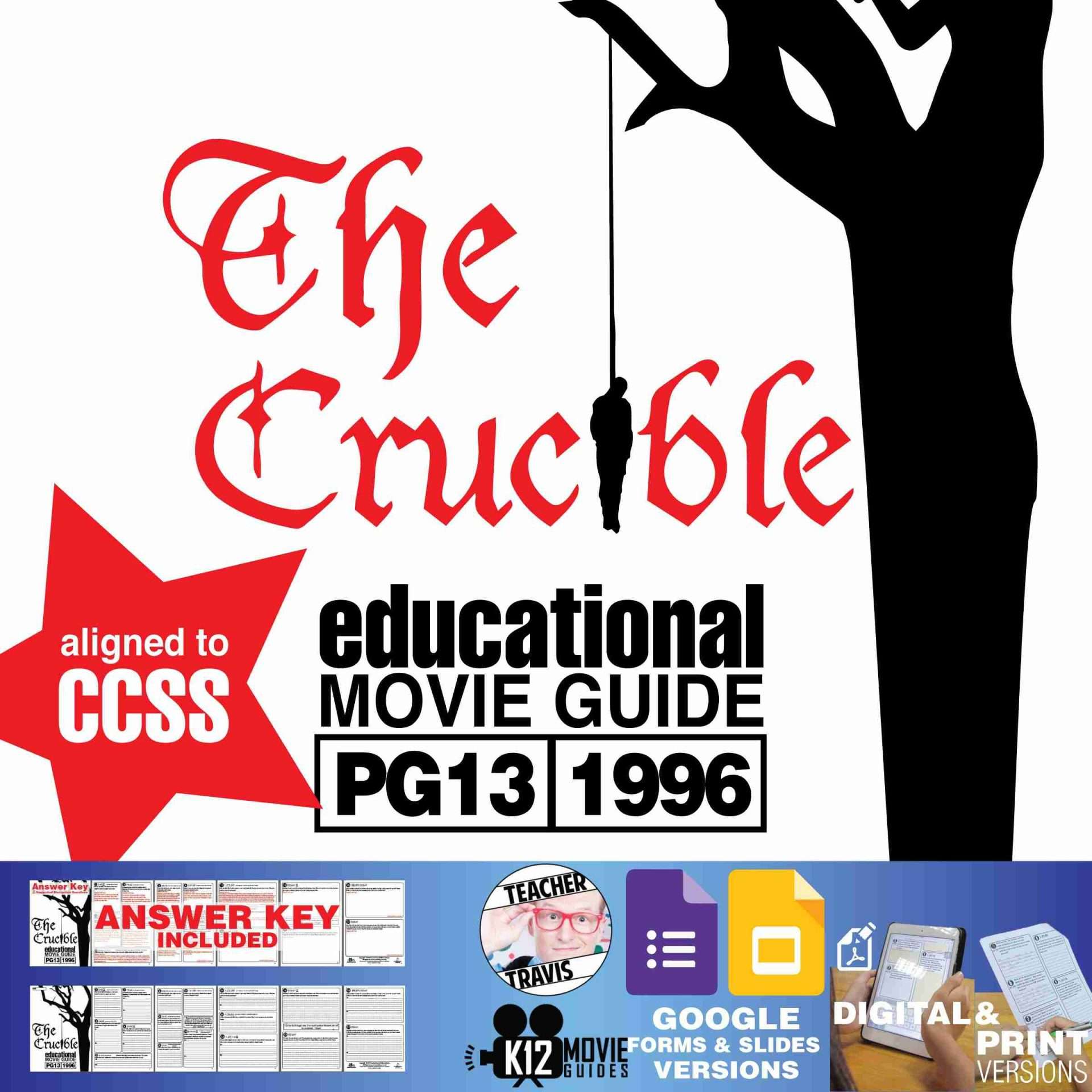 The Crucible Movie Guide (1996): Teach Groupthink, Justice, and Moral ...