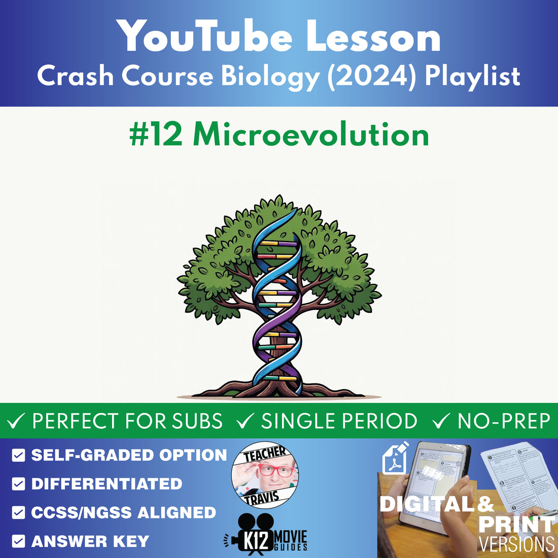 #12 Microevolution | Crash Course Biology Video Lesson – K12MovieGuides