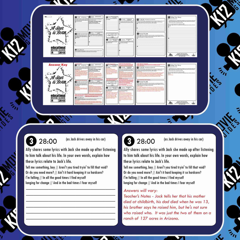 A Star is Born Movie Guide | Questions | Worksheet (R - 2018 ...