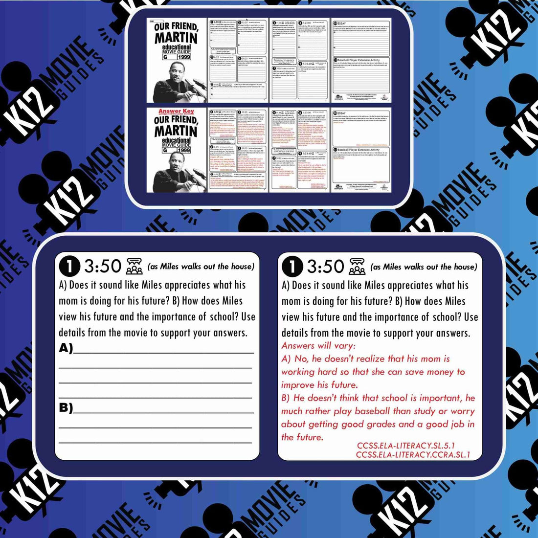 Our Friend, Martin Worksheet & Movie Questions | Movie Guide + Answer ...
