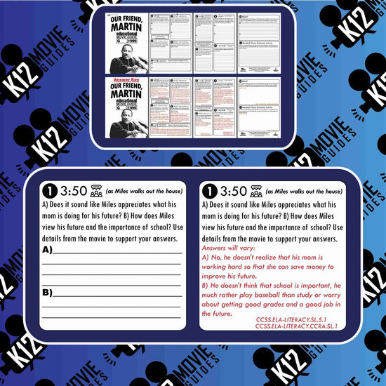 Our Friend, Martin Worksheet & Movie Questions | Movie Guide + Answer ...