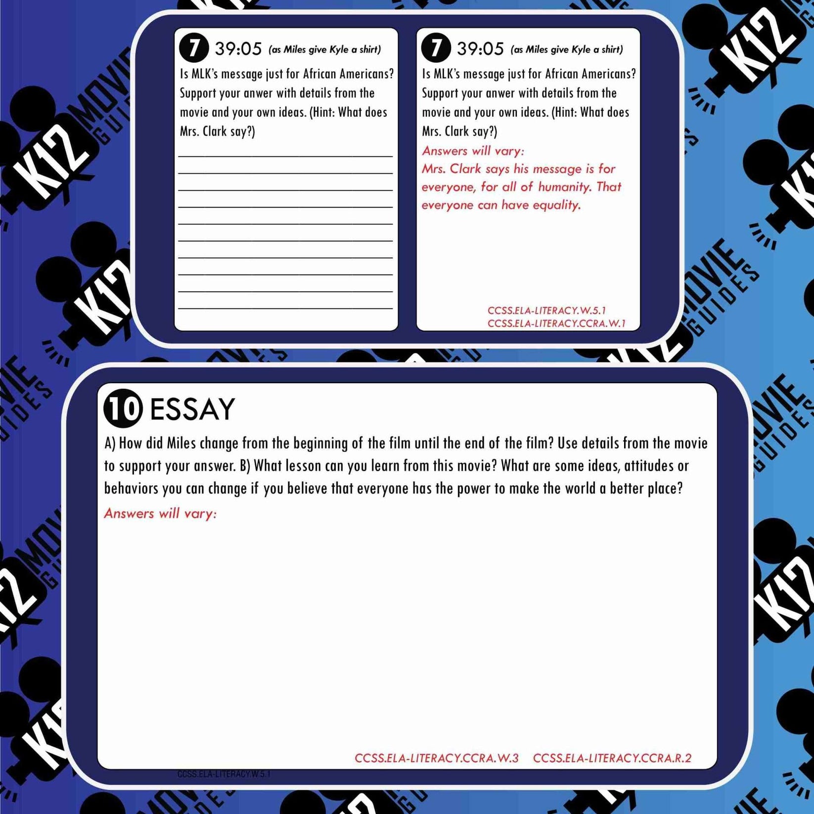 Our Friend, Martin Worksheet & Movie Questions | Movie Guide + Answer ...